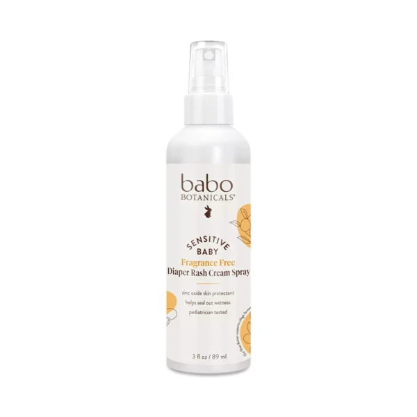 Babo Botanicals Sensitive Baby Fragrance Free Diaper Rash Cream Spray ...