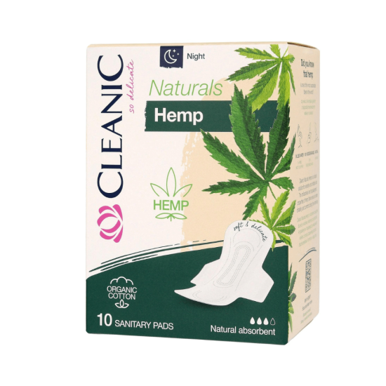 Cleanic Naturals Hemp Night Sanitary Pads – 10 pcs - Polish American ...