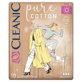 Cleanic Pure Cotton Day Sanitary Pads – 10 pcs - Polish American Pharmacy