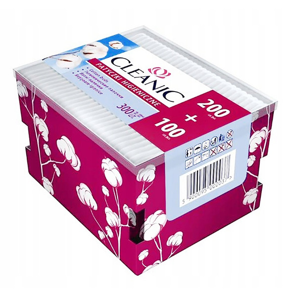 Cleanic Hygiene Cotton Swabs – 300 pcs - Polish American Pharmacy