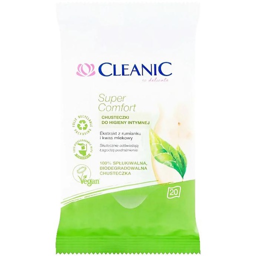Cleanic Super Comfort Intimate Hygiene Wipes – 20 pcs - Polish American ...